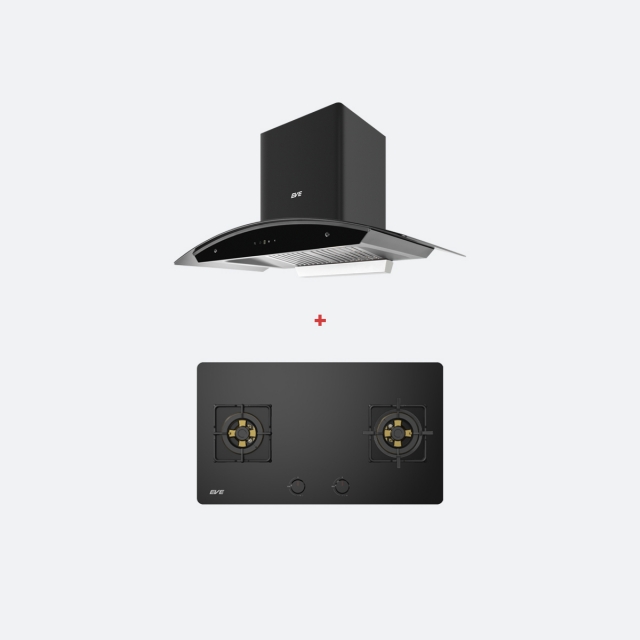 SET เครื่องดูดควันติดผนัง HC-MAXIMUS-90 + เตาไฟฟ้าเซรามิค 4 หัว แบบฝัง HB60-4CEM/SC